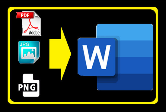 Convert or rewrite your png jpg and pdf file into ms word format by ...