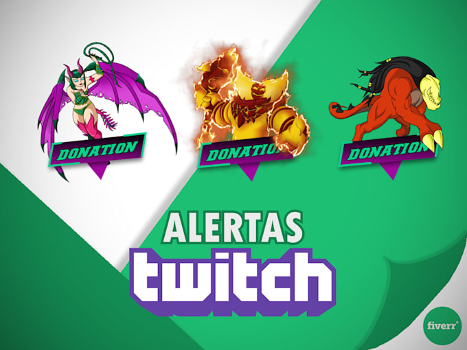 Custom animated twitch alert for your gaming channel by Luisart23 | Fiverr