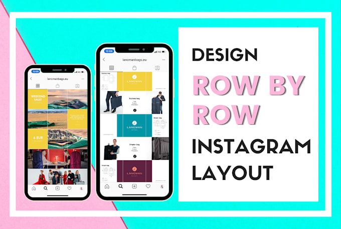 Design instagram row by row posts and content by Klancmanis | Fiverr