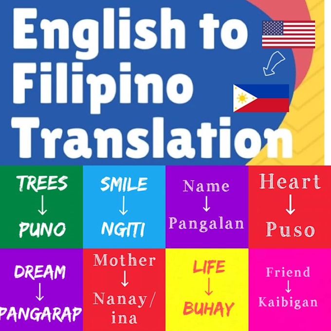 Translate english to tagalog vice versa by Michaellubay | Fiverr
