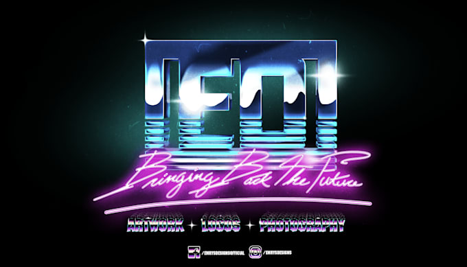 Create a professional synthwave logo for you by Emrysdesigns | Fiverr