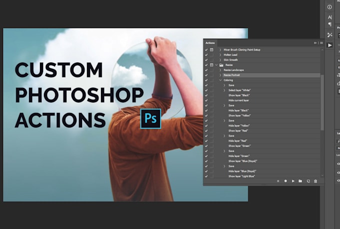 Create custom photoshop actions by Ndcreations2017 | Fiverr