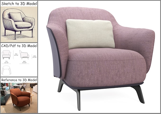 Create a nice 3d furniture modeling and rendering by Viz_maruf | Fiverr