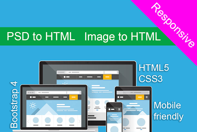 Build your html pages from your psd or image by Webspiritmaker | Fiverr