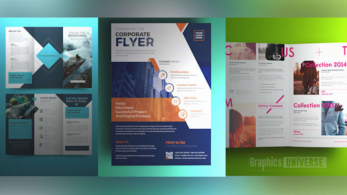Design premium and multiple fold brochure by Graphicsunivrse | Fiverr