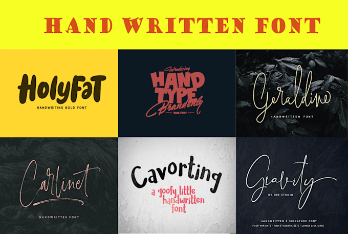 Design handwritten text and font logo by Ukk_designer | Fiverr