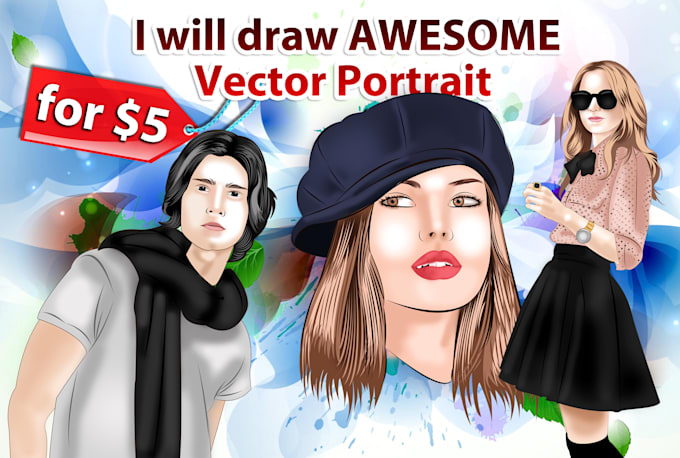 Draw awesome vector portraits by Laras_art | Fiverr