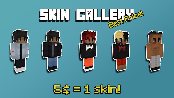 Create a high quality minecraft skin in under 24hrs by Xopurpp | Fiverr