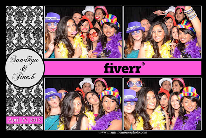 Design a professional photo booth frame layout for you by Josephinevega | Fiverr