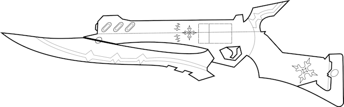 Draw a flat vector design for your desired props weapon by Duytommy ...