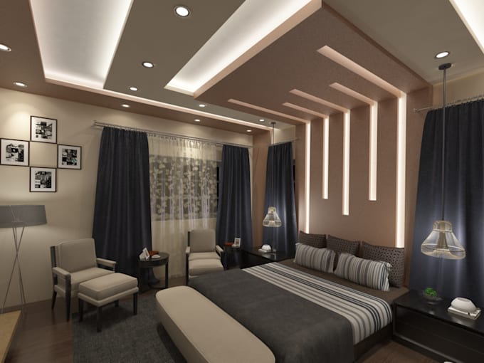 Interior designing with necessary detailing with 3d rendering for a ...