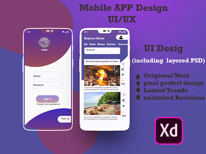 Design and redesign ul and ux for mobile and web app user in 24 hours ...