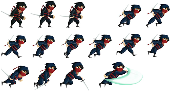 Create a quality sprite sheet for games by Rockerhill | Fiverr
