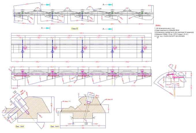 Make a mechanical drawing 2d and 3d model for parts ,assembly drawing ...