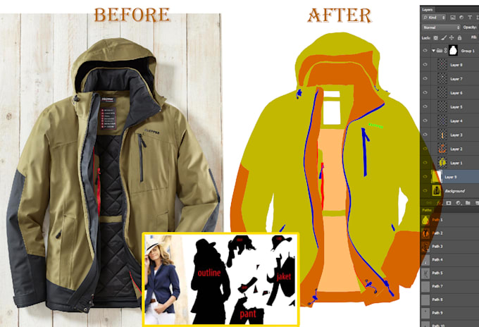 Do multi clipping path on your model by Rrtumpa007 | Fiverr