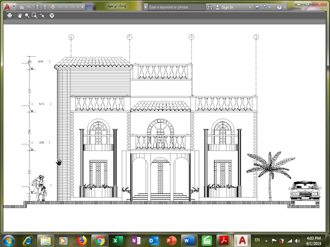 Architectural drawing for an area of 100 square meters by Abdelazizfoad ...