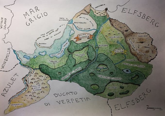 Create a unique fantasy map by Davidestefanin | Fiverr