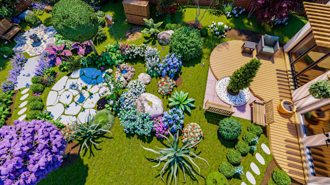 Backyard design and 2d drawing by Arc_emry | Fiverr