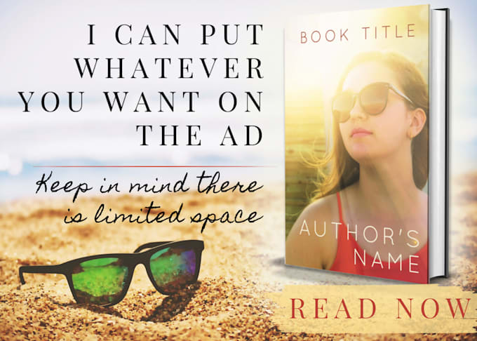 Create a book promotion banner ad by Bookadsbykelsey | Fiverr