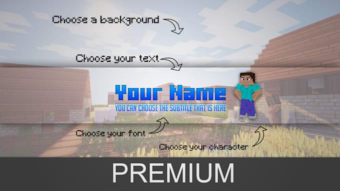 Design a custom minecraft banner for your youtube channel by ...
