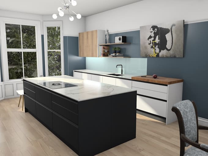 Professionally design kitchens and interiors by Rjsigkits | Fiverr