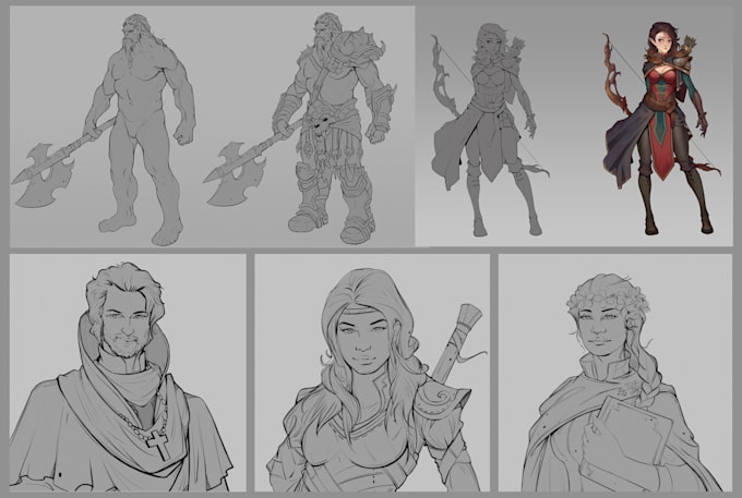 Do character design, game art, concept art by Anirbansaha1987 | Fiverr