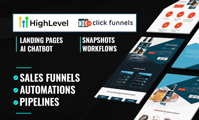 Build gohighlevel sales funnel, go high level landing page, ghl website ...