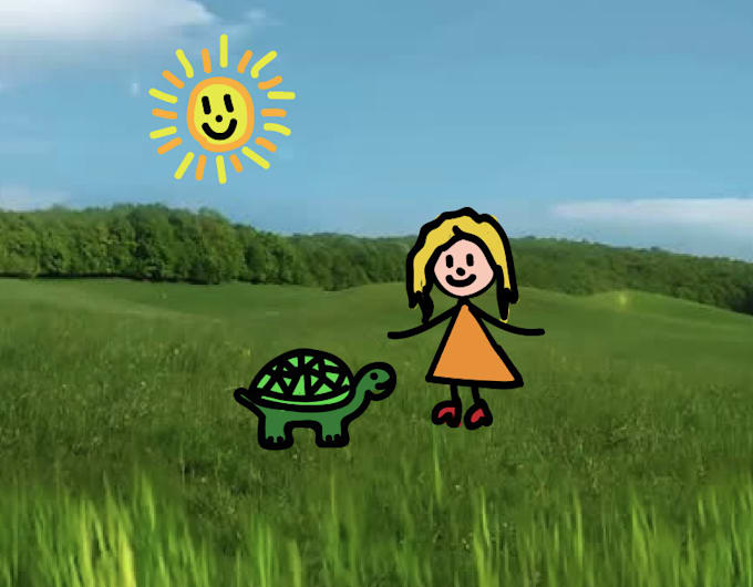 Draw an awesome stick figure of you and your pet by Lucyliza | Fiverr