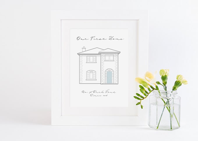 Draw a personalised digital house portrait by Digitalartuk | Fiverr