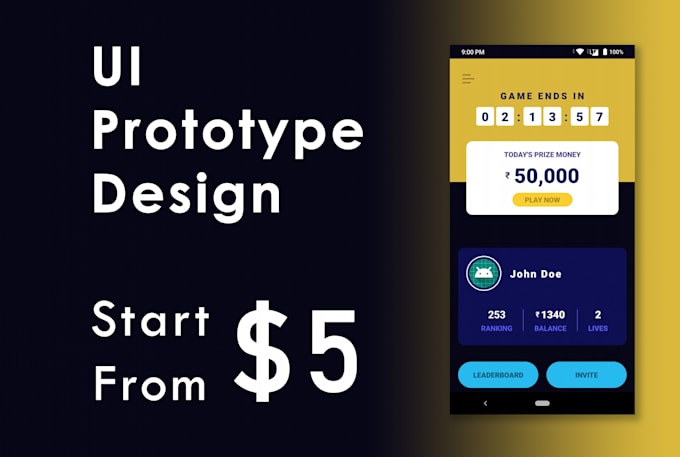 Design prototype of android ui layout by Abubakarsiddi05 | Fiverr