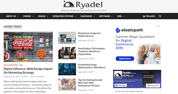Publish a guest post on ryadel about web design, software by Dibrovaelena | Fiverr