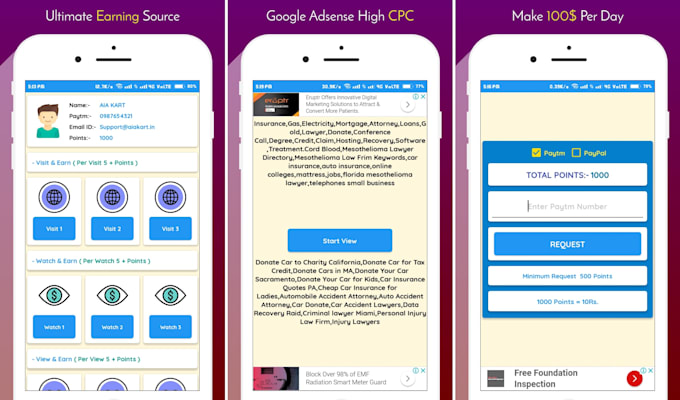 Create earning android app for you earn 100 usd per day by Mayurjoseph ...