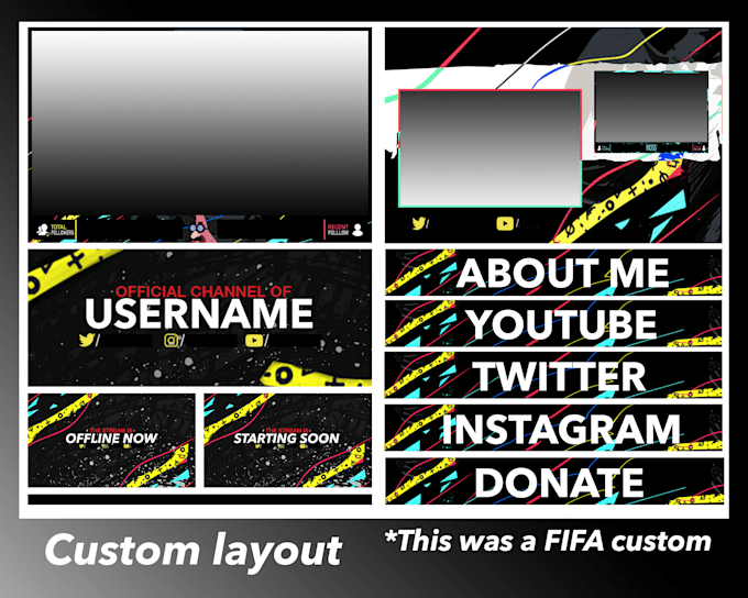 Create a custom stream overlay for twitch, mixer, youtube by Alamh16 ...