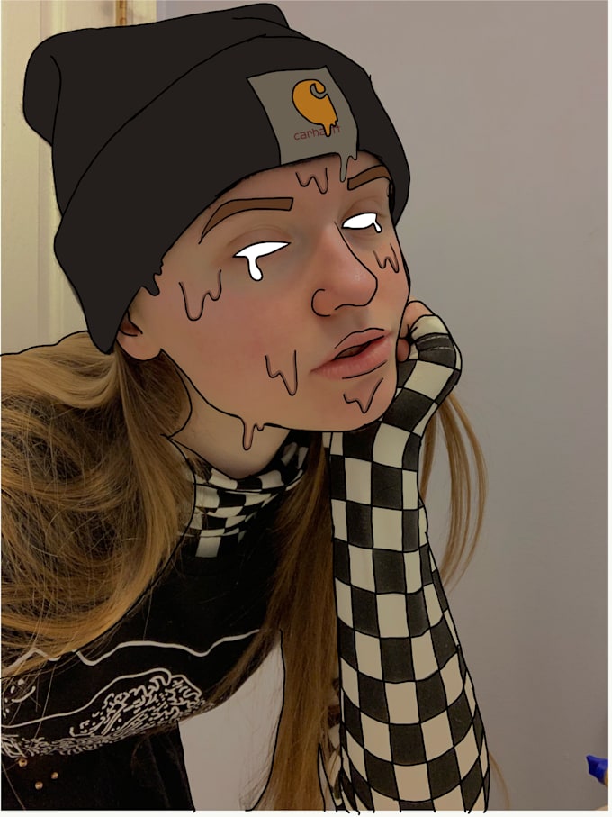 Do an aesthetic outline of your photo by Dmsterrett | Fiverr