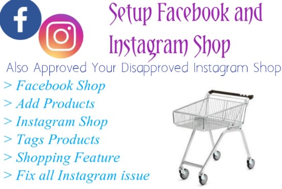 Set up instagram shop, facebook shop, add products by Irha1122 | Fiverr