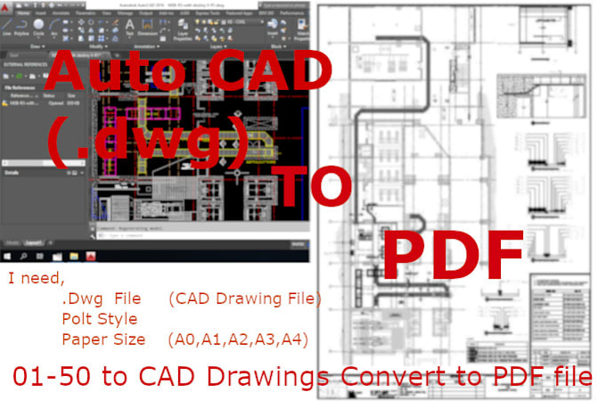 Do convert cad drawings to pdf file by Cadshane | Fiverr