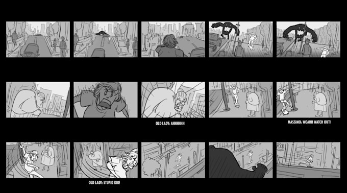 Create an outstanding storyboard for animation, film,commercial by ...