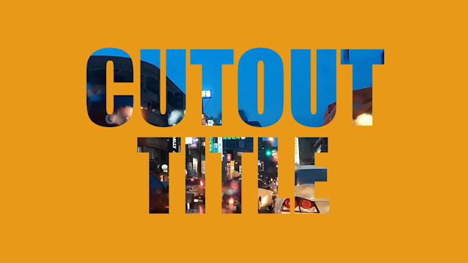 Create custom title sequence by Aparker21 | Fiverr