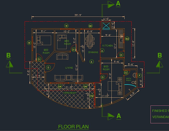 Make your any sketch drawing to cad drawing by Damithabandara | Fiverr