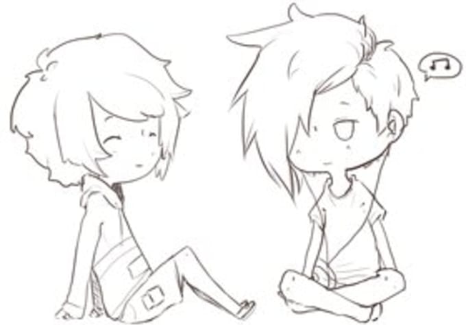 Draw you in anime/ japanese cartoon form by Llamabunny | Fiverr