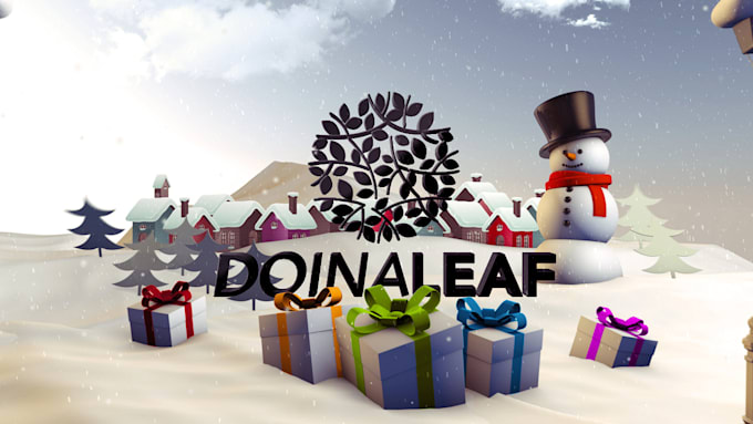 Do merry christmas intro with snowman by Doinaleaf | Fiverr
