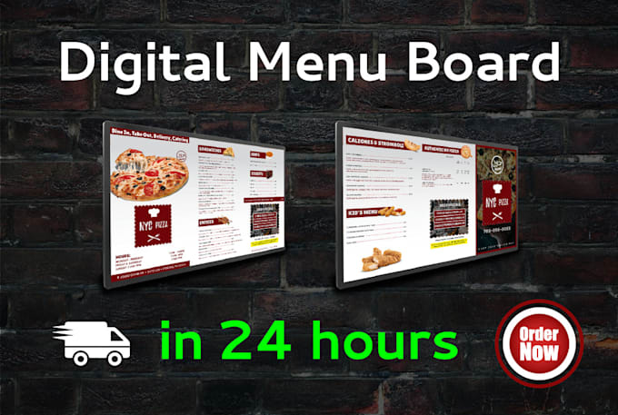 Design digital menu board tv menu for restaurant led menu by ...