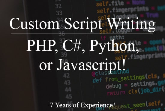 Write a custom script by Duenwaldd1 | Fiverr