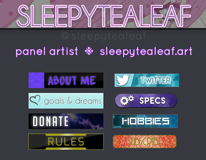 Create your streamer panels by Trinkernator | Fiverr