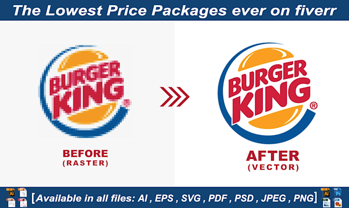 Convert any logo,image into a high resolution vector file by ...