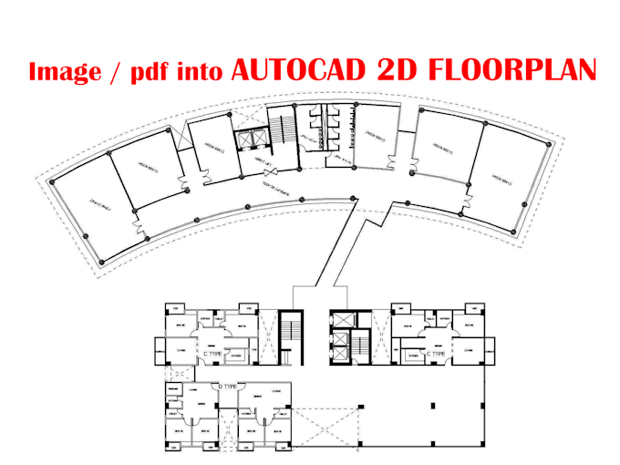 Convert any pdf into autocad 2d floor plan by Aasifmubin | Fiverr
