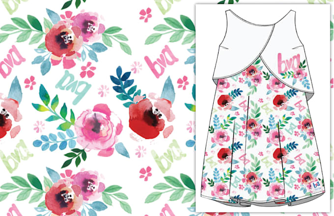 Illustrate an all over repeat print or pattern by Mesicreative | Fiverr