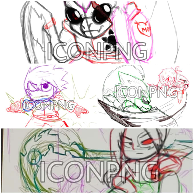 Sketch your oc in calarts like style by Iconpng | Fiverr