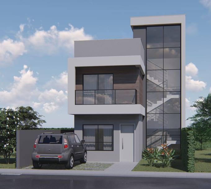 Create architectural exterior 3d rendering by Kalines92 | Fiverr