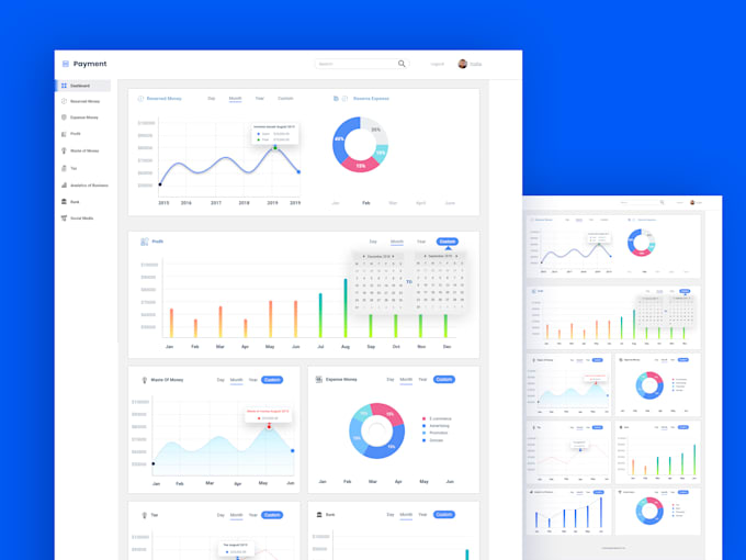 Create a dashboard web app ui responsive figma design by Kawsarnshimo ...